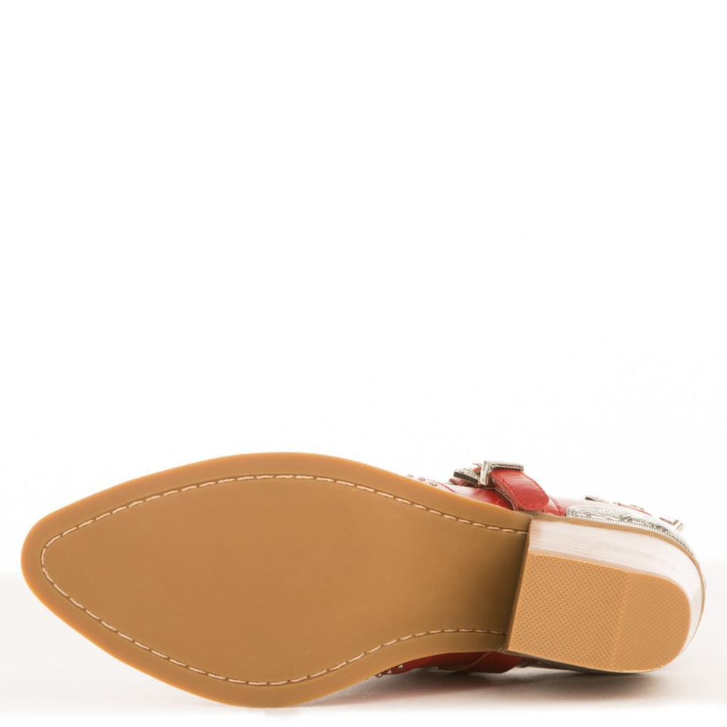 Jeffrey Campbell Calhoun-4 Red Western Heeled Booties Red – TiltedSole.com