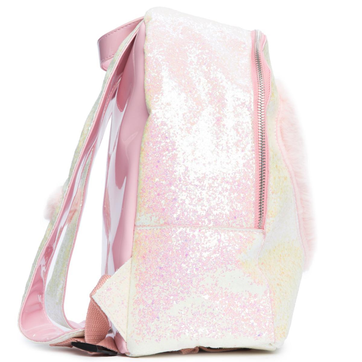 Heart Fuzzy Backpack Pink – TiltedSole.com